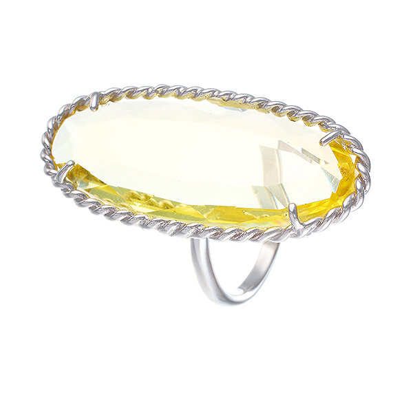 Кольцо, серебро, 925 проба, стекло