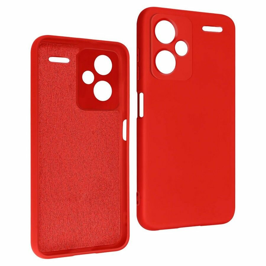 Силиконовая накладка Silky soft-touch для Xiaomi Redmi Note 13 Pro+ красный