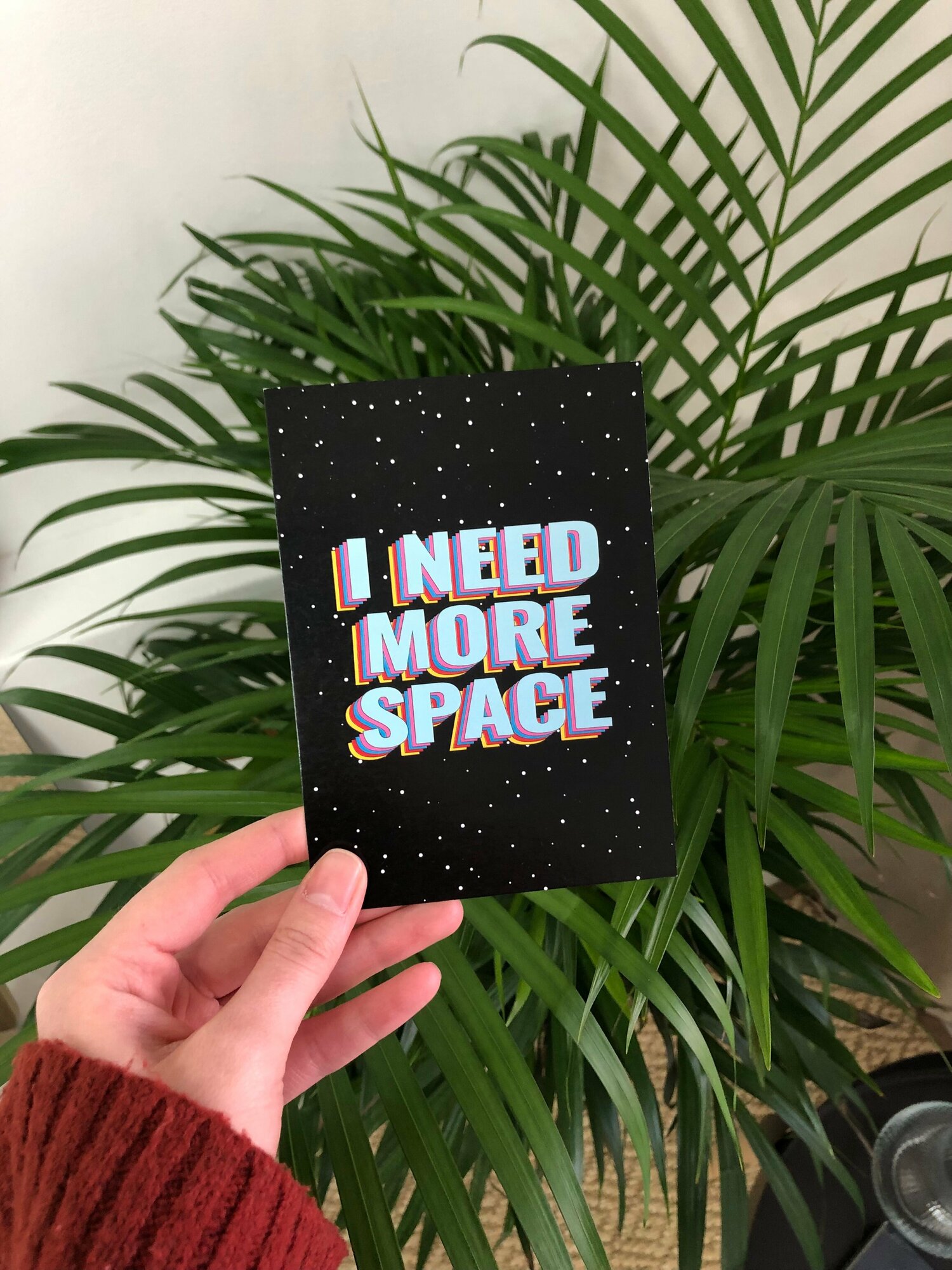 Открытка "I need more space" 10,5х14,8 см