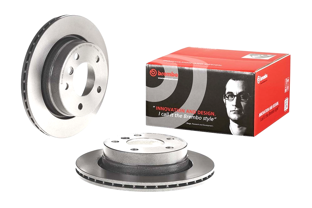 BREMBO 09.7727.11 (09772710 / 09772711 / 09772775) диск тормозной задн. с уф покрытием BMW (БМВ) 3