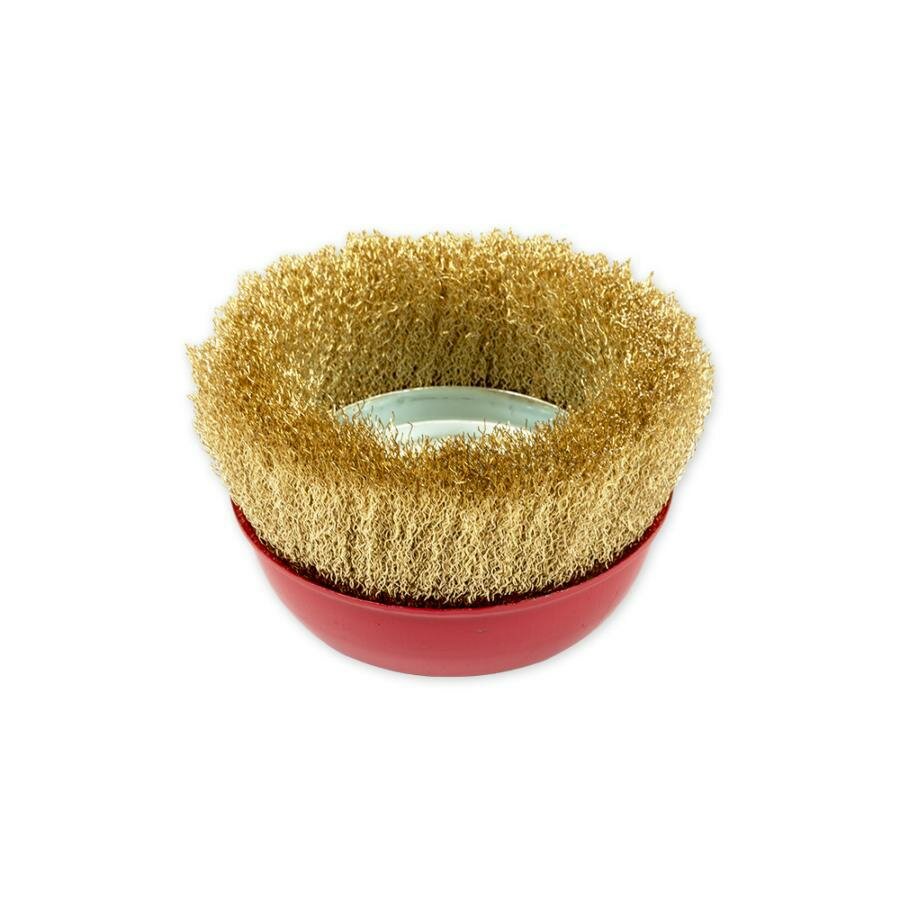 ARNEZI R8045150 Щетка для УШМ чашка 150 мм, посадка M14, латунированная проволока ARNEZI R8045150