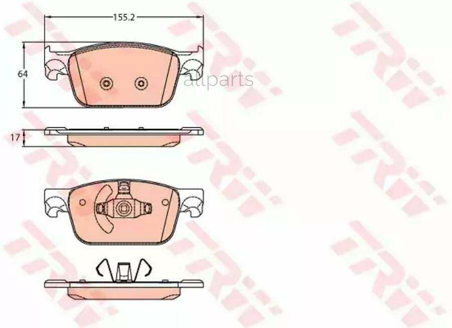 TRW GDB2127 Колодки пер. AUDI A4 (B9) 15=>/A5 (F5) 16=>