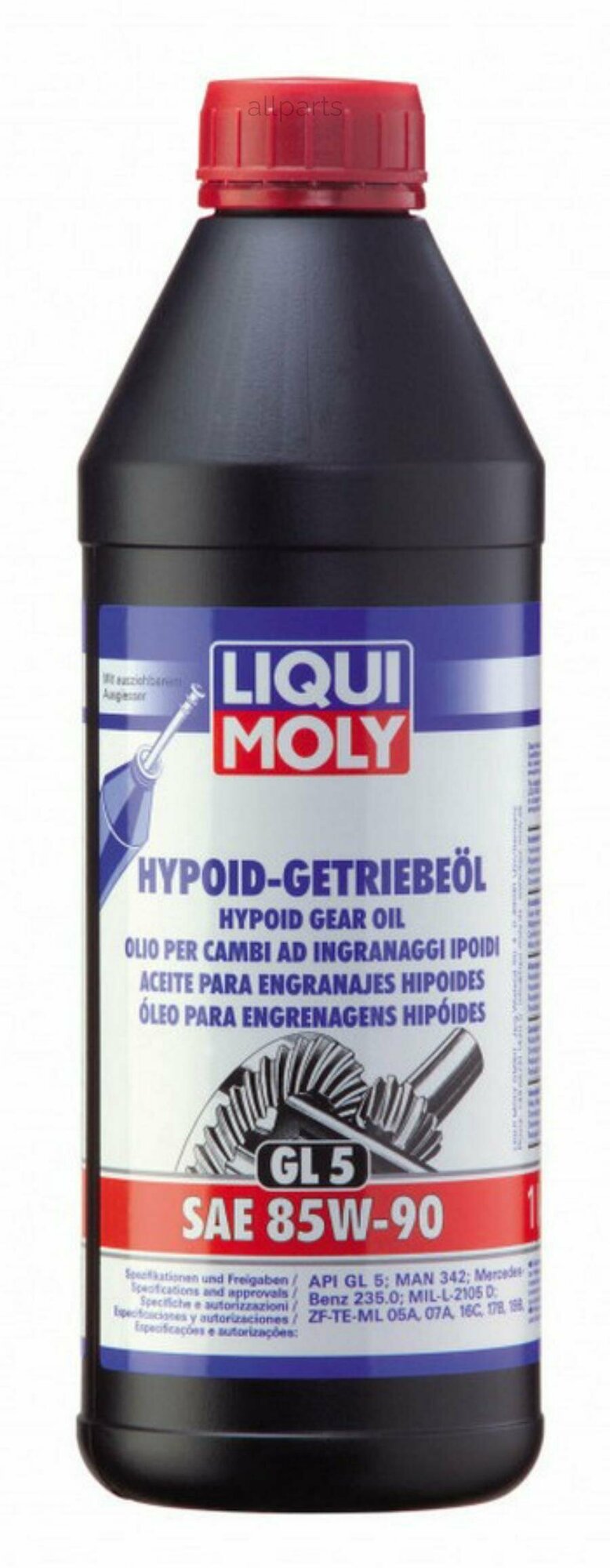 LIQUI MOLY 1035 LiquiMoly 85W90 Liqui Moly Hypoid-Getriebeoil (1L) масло трансмис! минер.\ API GL5