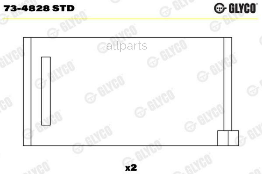 GLYCO 734828STD вкладыши NW-L! (1)\ VW Touareg/T5/Multivan/Phaeton 2.5-5.0D 02>