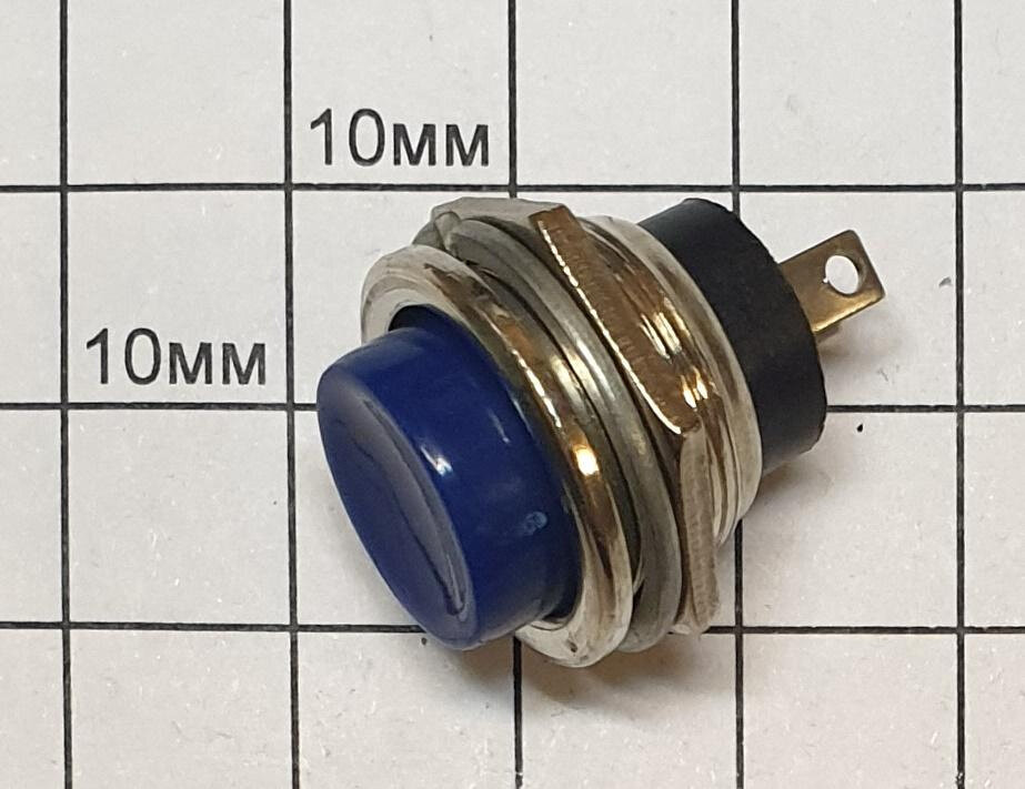 Кнопка MG-D-306 (DS-212, RWD-306) OFF-(ON) Без фиксации Синяя