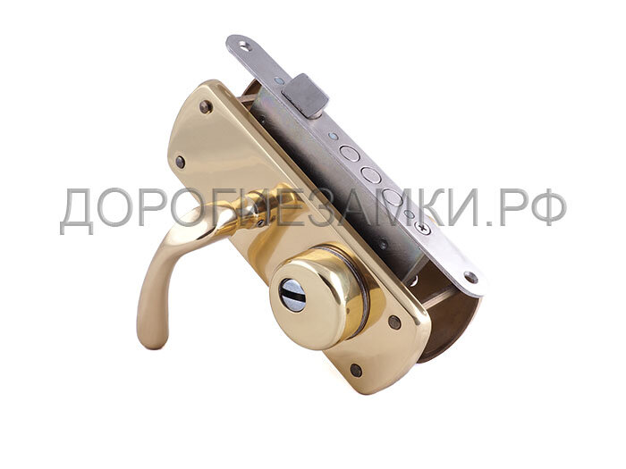Дверная ручка Doganlar 36 0123R1 на планке - Латунь Правый