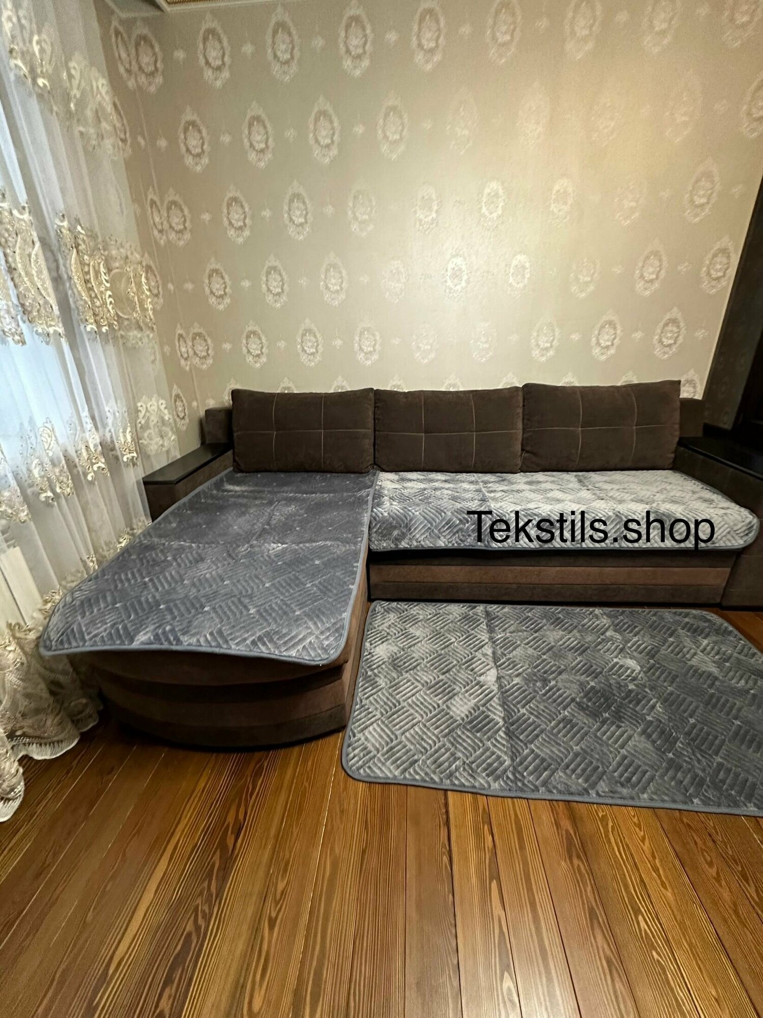 Накидка на угловой диван , накидки на диван 2 кресла