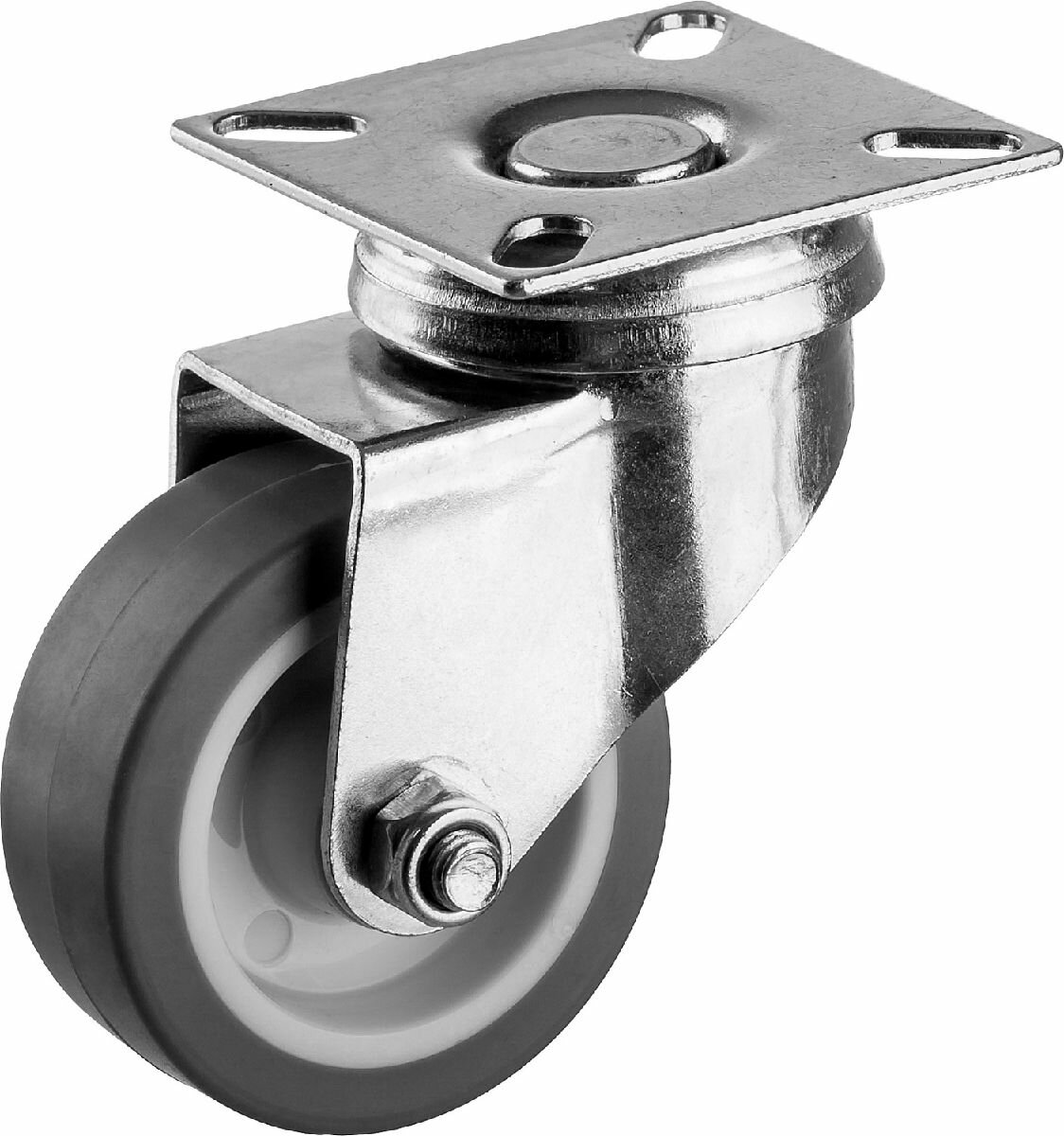 Поворотное колесо термопластич. резина/полипропилен ЗУБР Профессионал d=50 мм г/п 40 кг (30946-50-S)