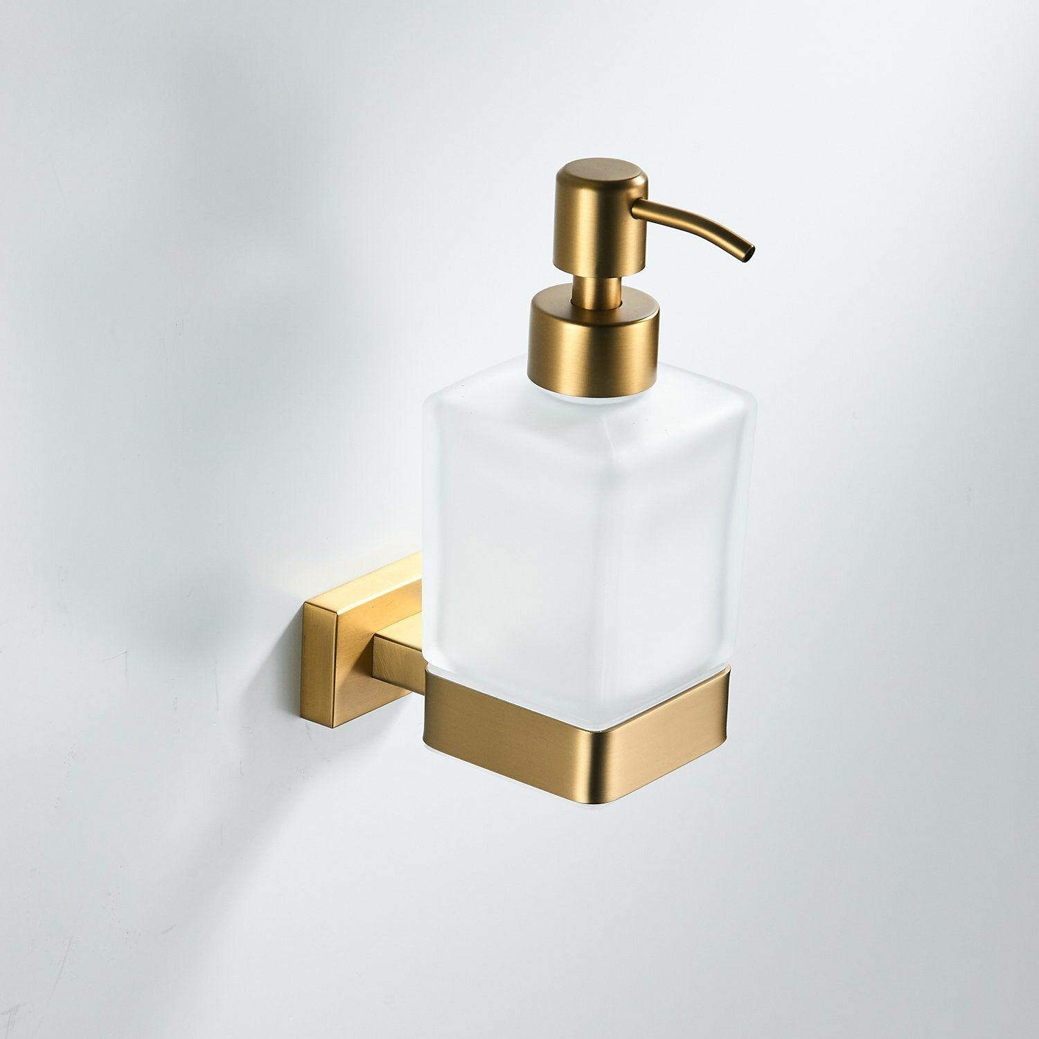 Дозатор для жидкого мыла настенный SHEVANIK SG5644G золотой сатин