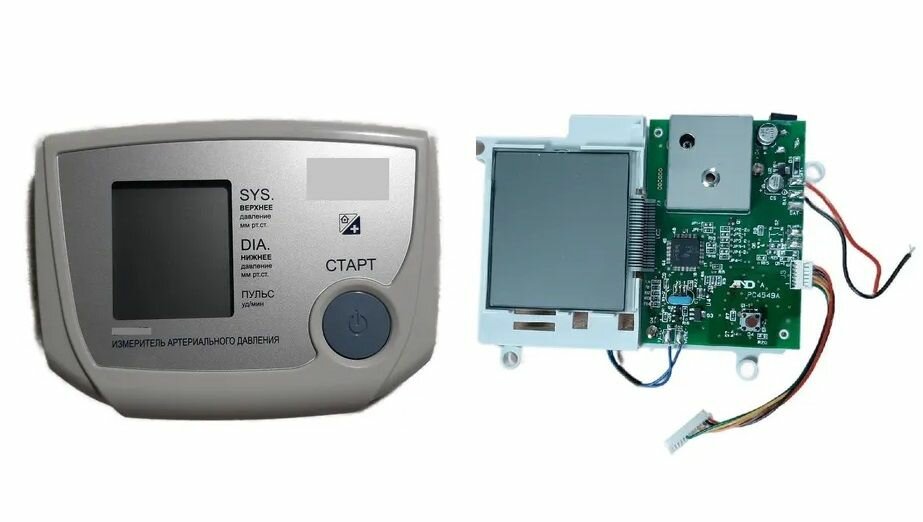 Для АНД-777 тонометров однокнопочных: дисплей в сборе с платой с верхней панелью в сборе с кнопкой