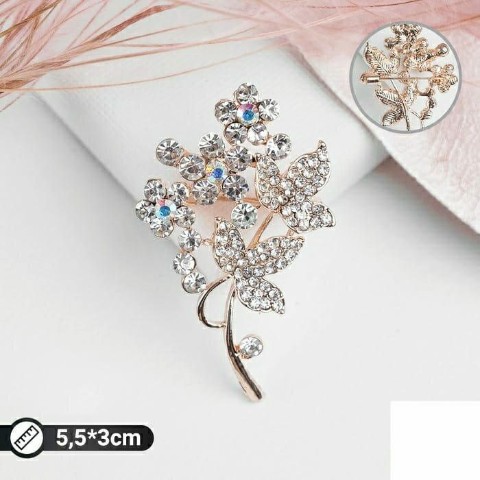 Брошь, стразы