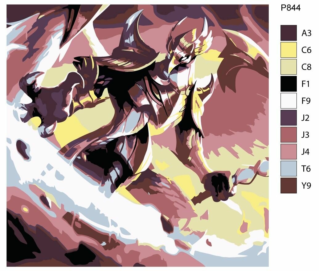 Детская картина по номерам P844 "Игра Mobile Legends. Кайя" 30x30