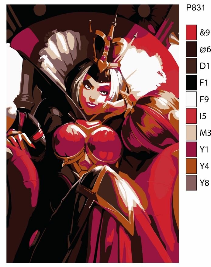 Детская картина по номерам P831 "Игра Mobile Legends. Аврора" 20x30