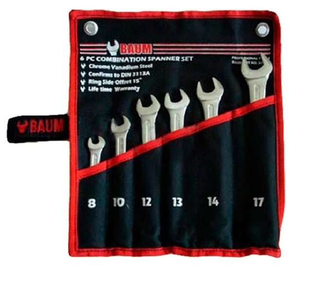 BAUM Набор ключей комбинированных 6 пр 8мм - 17мм 30-06M