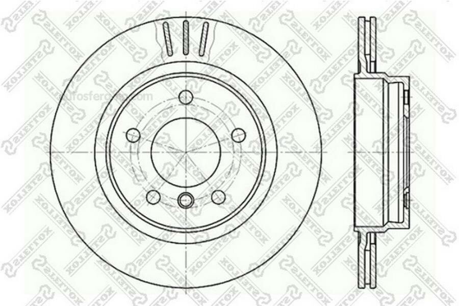 STELLOX 60201541VSX диск тормозной задний!\ BMW E46 2.5/2.8/2.0D M43/M47/M52/M54 98>, Brilliance