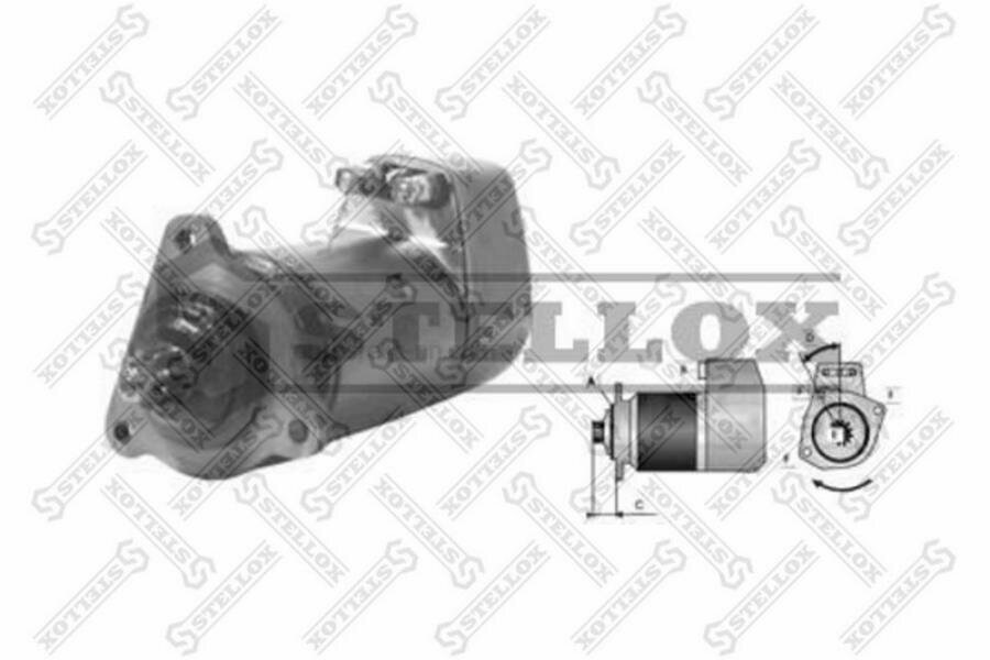 STELLOX 8802000SX стартер!24V-5.4KW 9зубьев 105'вправо\Omn MAN D2565/2566/MB OM401-403/RVI