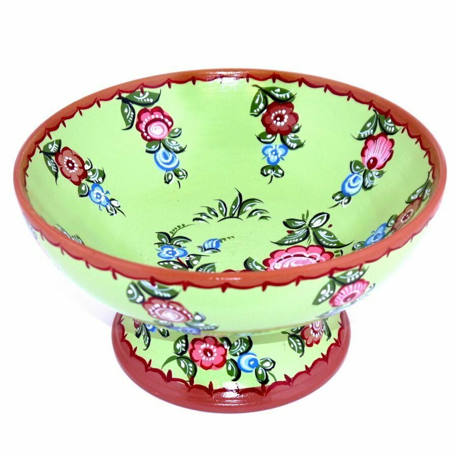 Шкатулка, Универсальная ёмкость, Ваза для фруктов, Городецкая роспись, ручная авторская работа