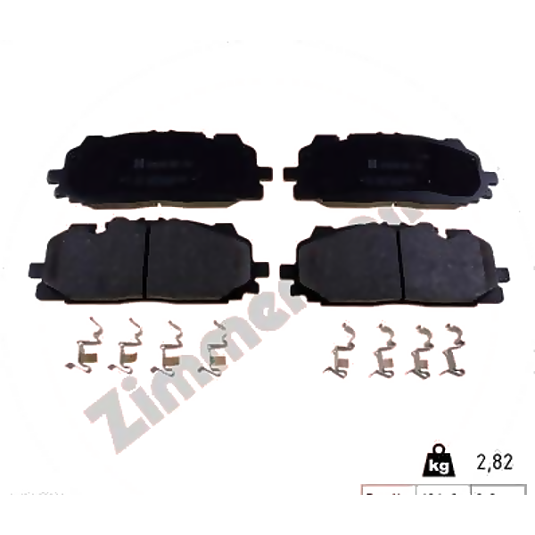 ZIMMERMANN 25861.170.2 колодки дисковые перед. 194x74x17 \ Audi (Ауди) a4 / a5 / q5 / q7 1.4tfsi-2.0tfsi / 2.0tdi / 3.0tdi 1