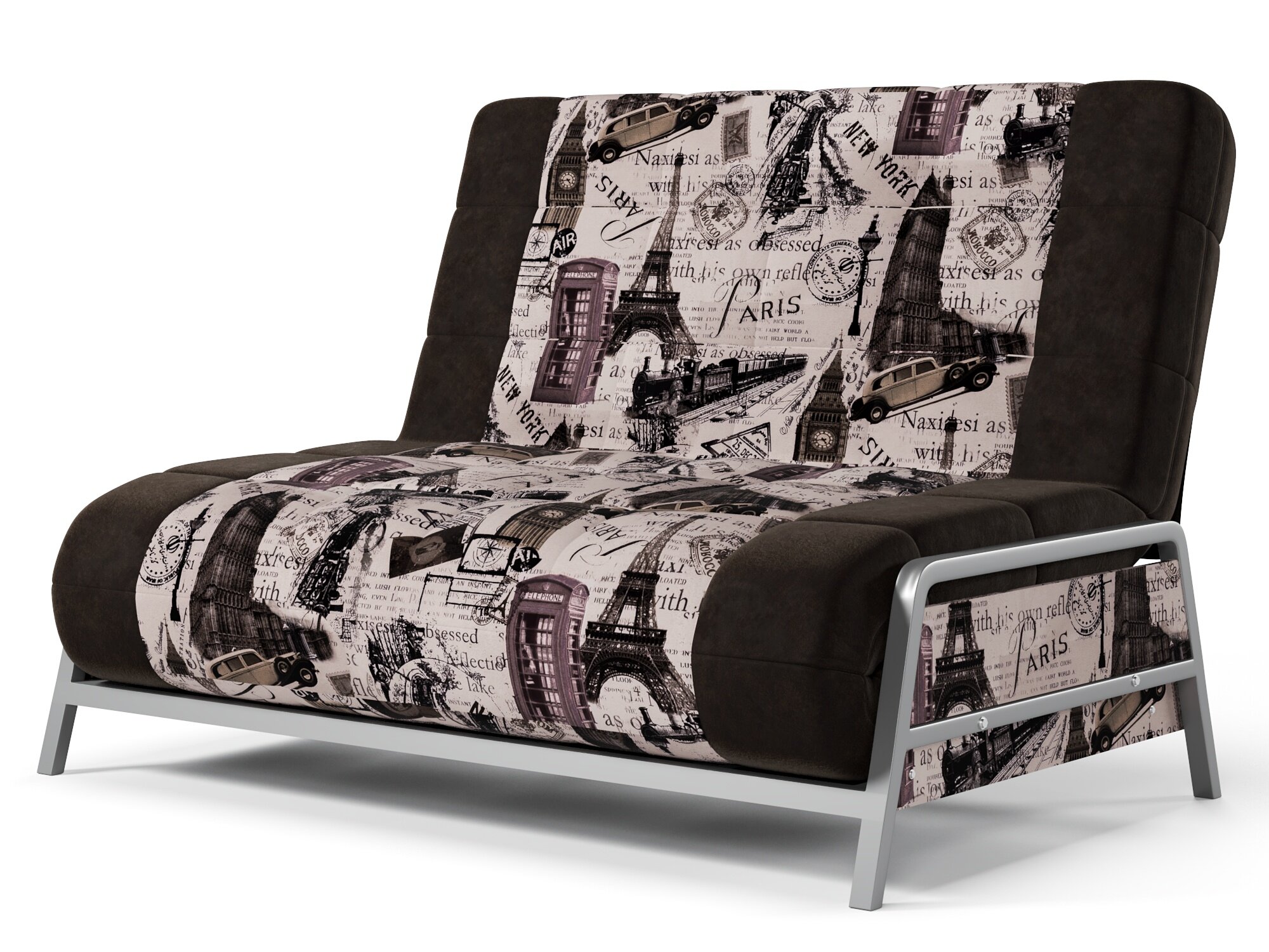 Диван-тахта-шезлонг Acrobattico 140 City Prints Paris 3-24 (145х85х95, СМ 140х200)