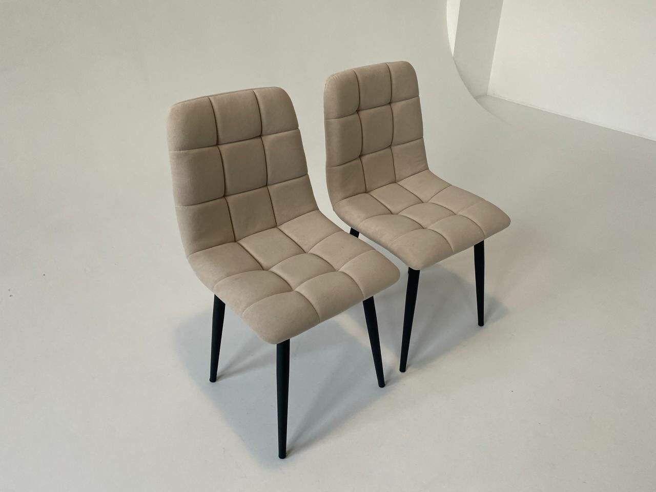 Стулья "бежевые", мягкие, 2 шт