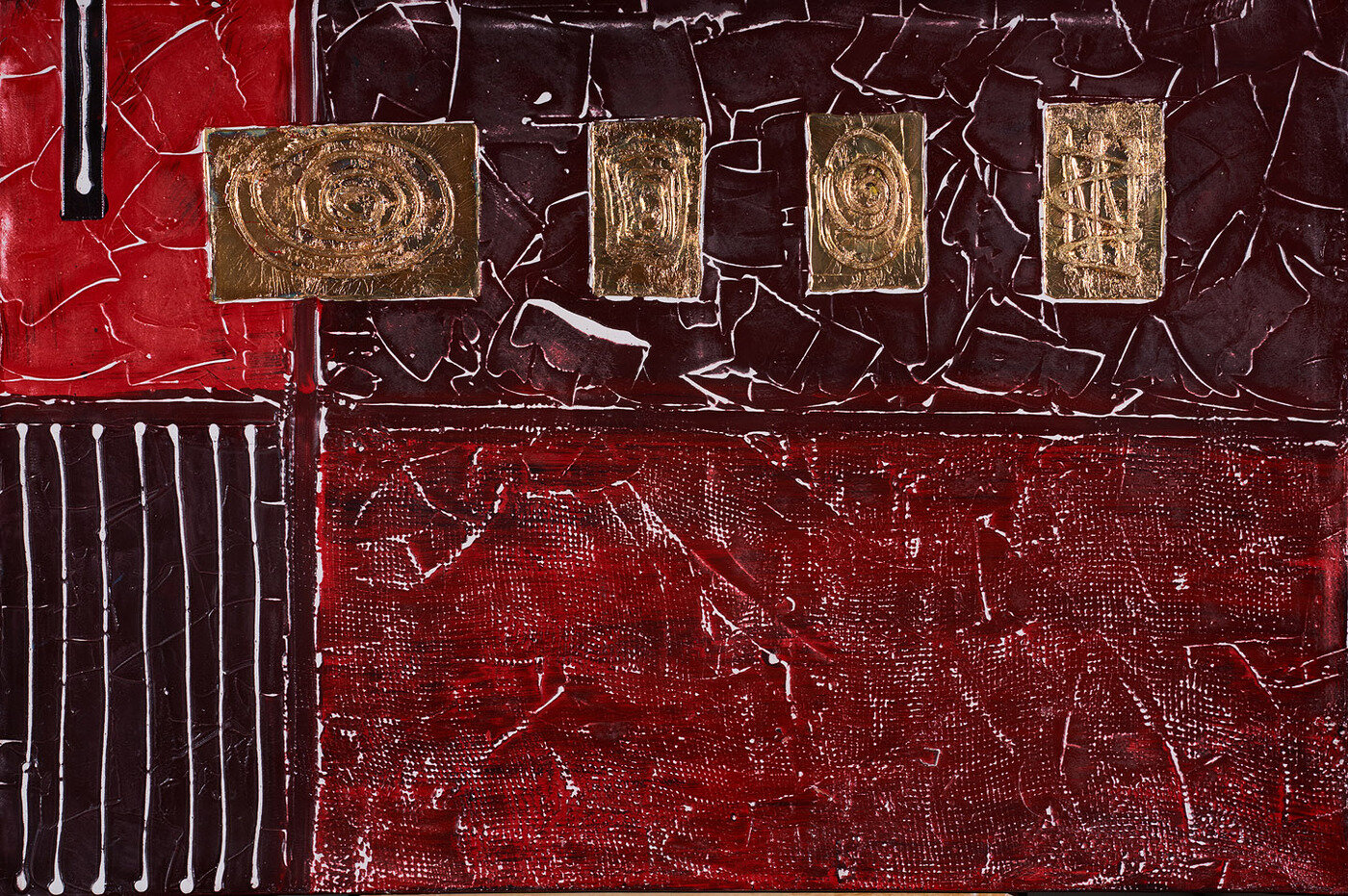 Картина на холсте для интерьера гостиной офиса спальни декор на стену интерьерная абстракция Красный узор/3