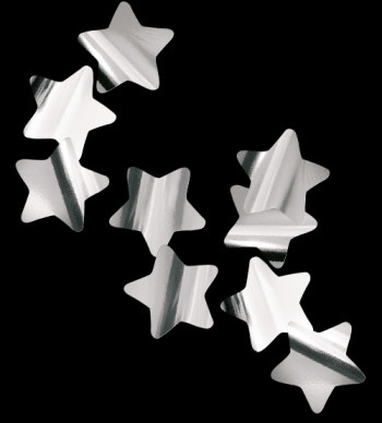 Конфетти металлизированное Звезды серебро