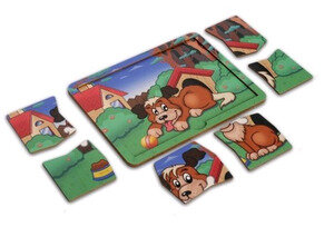 *Игр(НескучныеИгры) Двухслойный смарт-пазл Шарик (щенок) [6дет.] (дерев.) (8159)