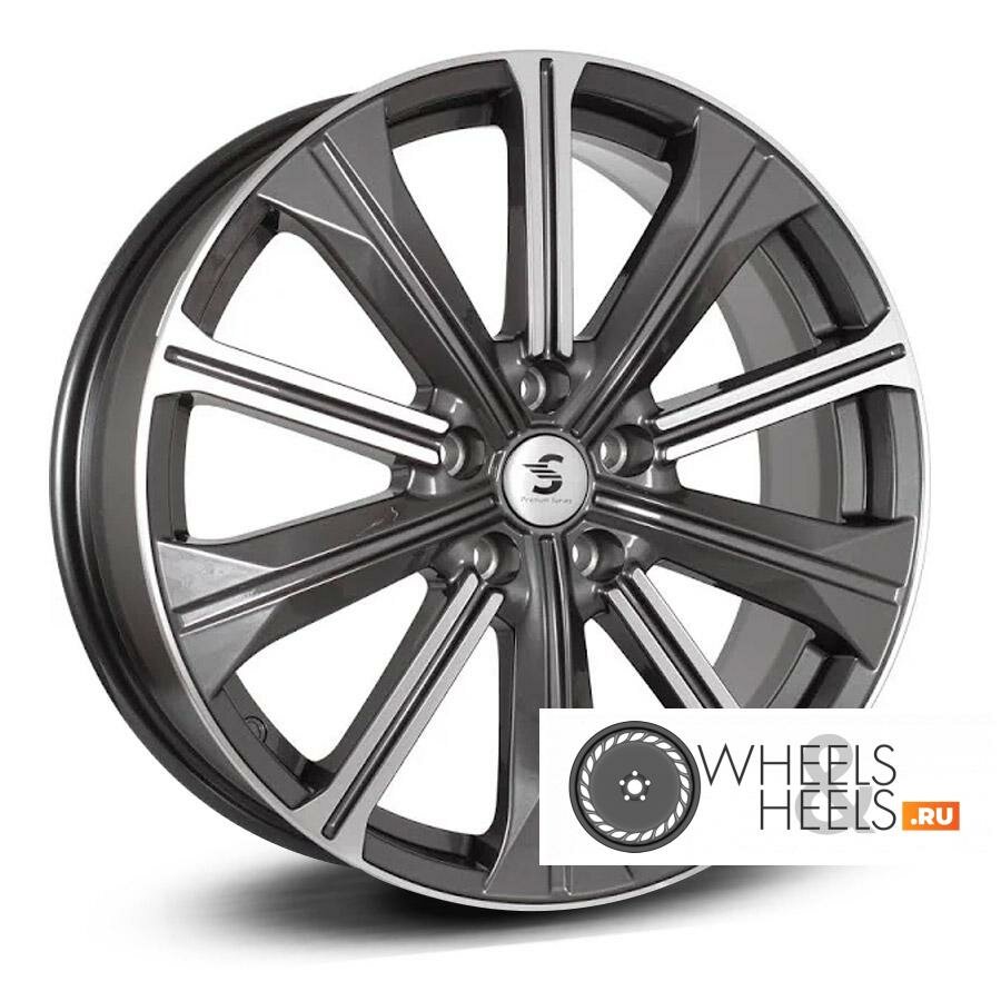 Premium Series КР013 Haval Dargo 19x7 5x114.3 et40 dia66.6 Темно - серый глянцевый с полированной лицевой поверхностью