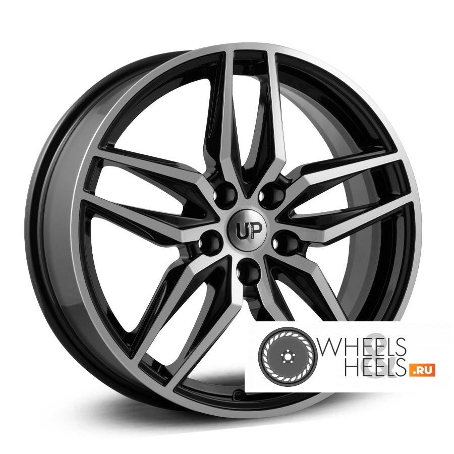 Wheels UP Up112 18x7 5x115 et43 dia70.2 Черный с полированной лицевой поверхностью