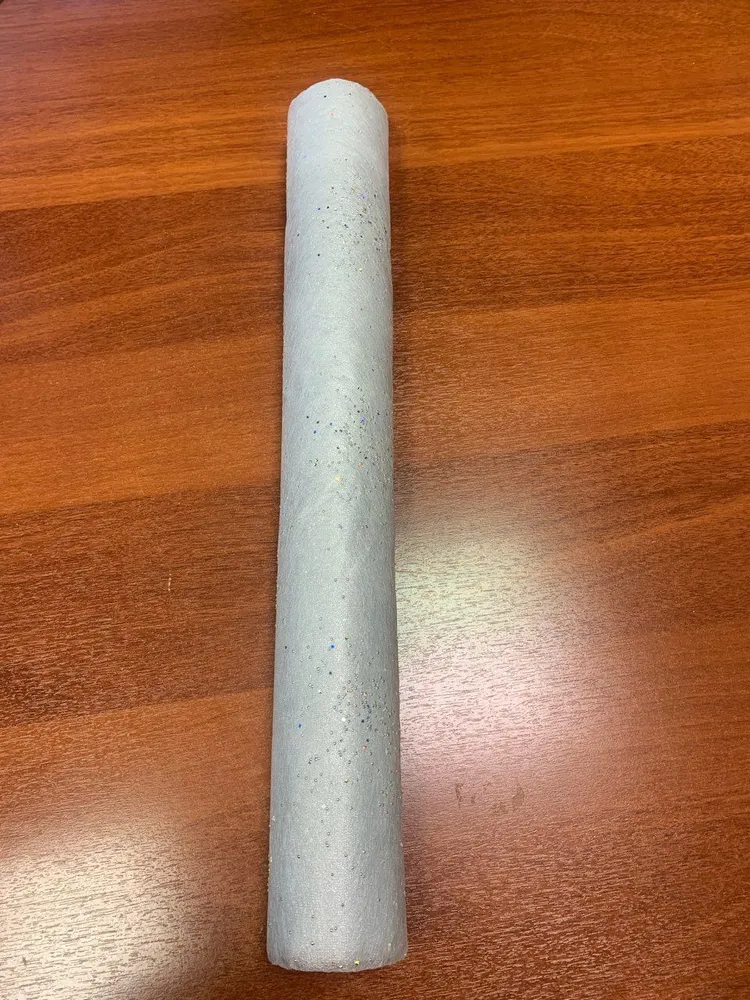 Фетр со стразами упаковочный для подарков серебряный блестящий 50 см 5м