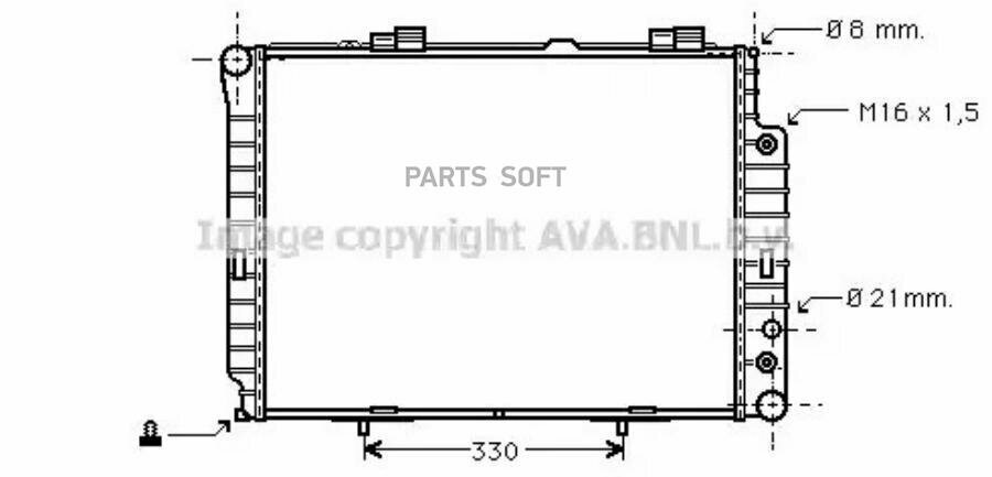AVA MSA2214 Радиатор охлаждения Mercedes ()