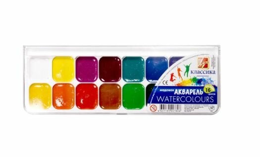 Акварель "классика" 16 цветов без кисти