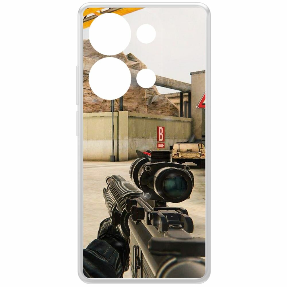 Чехол-накладка Krutoff Clear Case Cтандофф 2 (Standoff 2) - Оптика для Xiaomi Redmi Note 13 Pro 4G