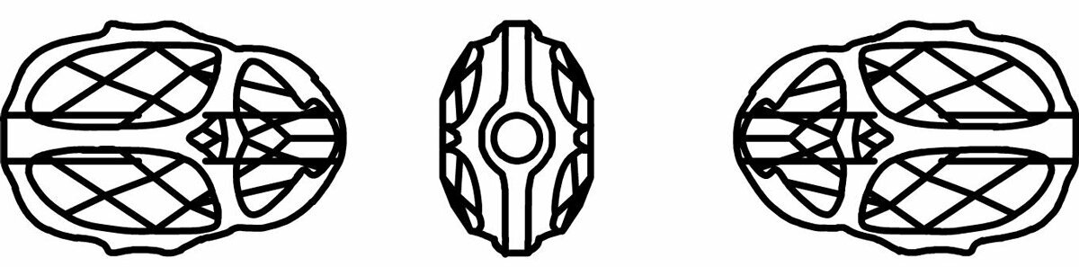 Бусина стеклянная 5728-EV65 Crystal AB 12 мм кристалл в упаковке для украшений цвет св. золото (001 GSHA)