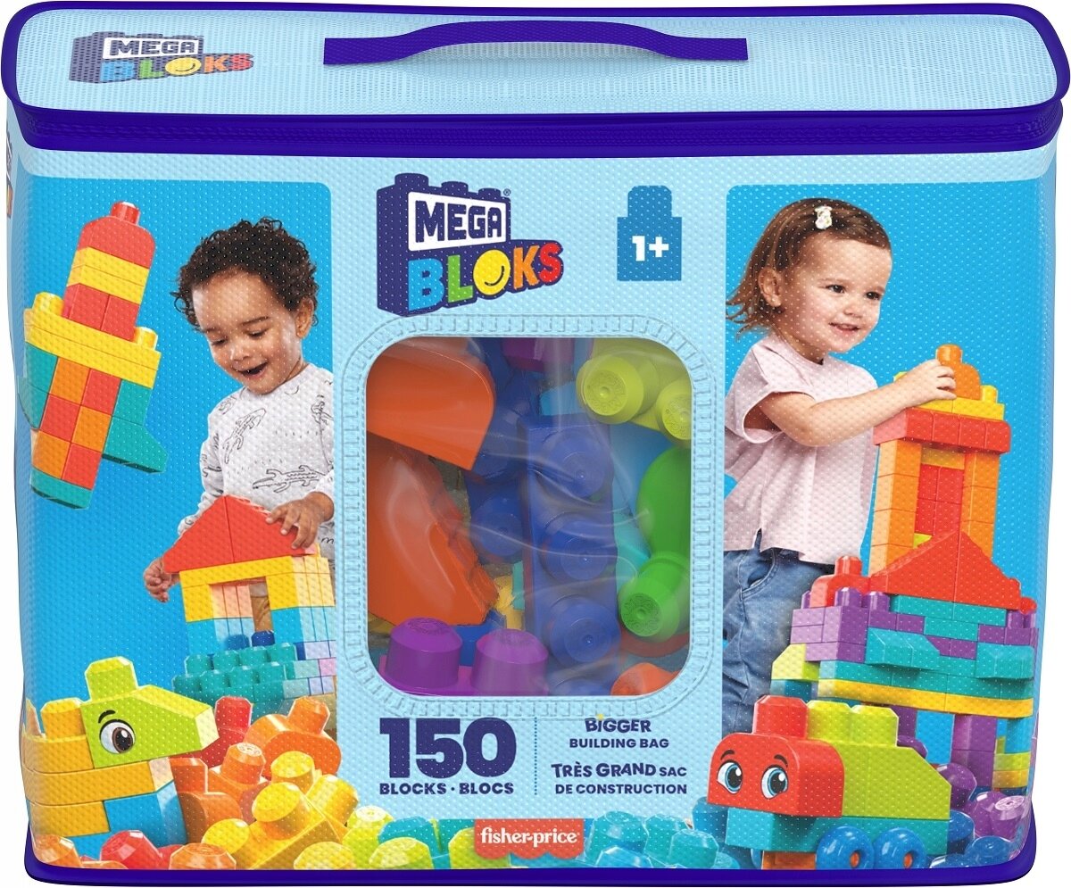 Конструктор Mega Bloks "Bigger Building", 150 деталей, для детей от 1 года, развивает моторику