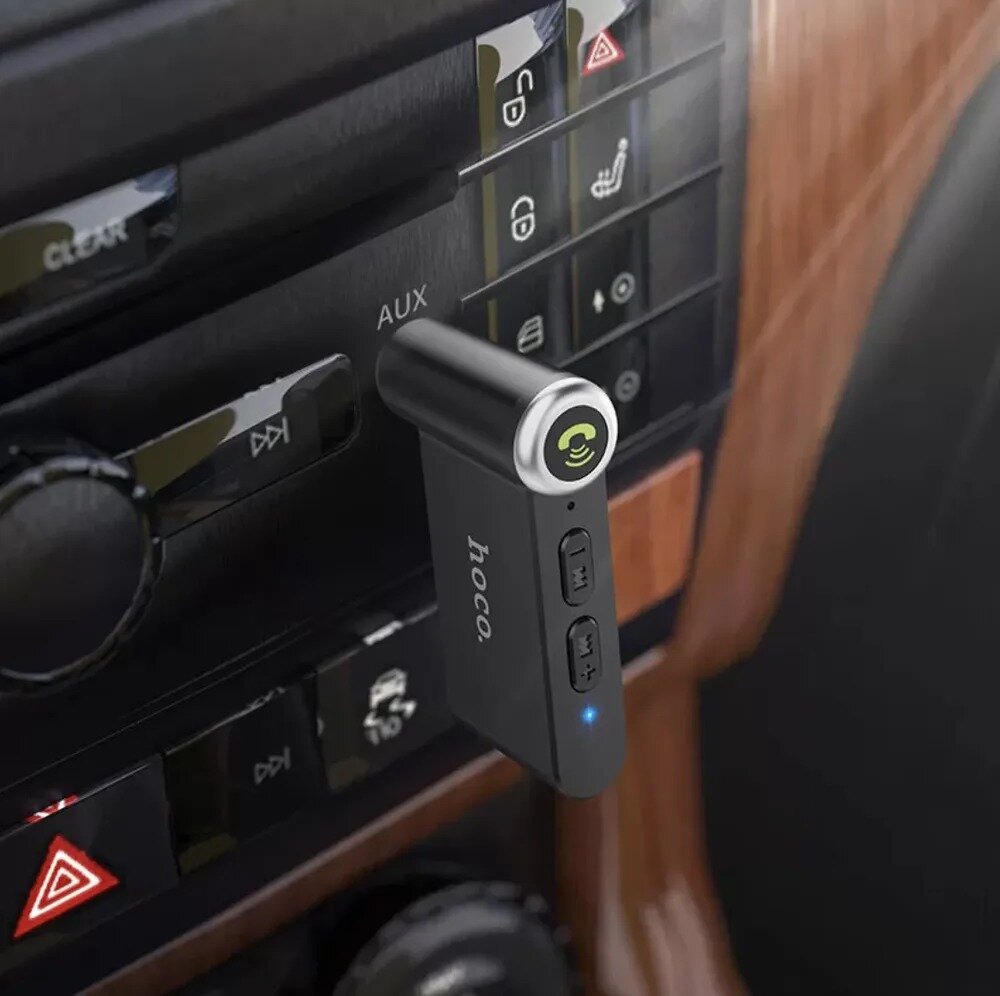 Адаптер Hoco E58 AUX Bluetooth 5.0, для автомагнитол — фото 1