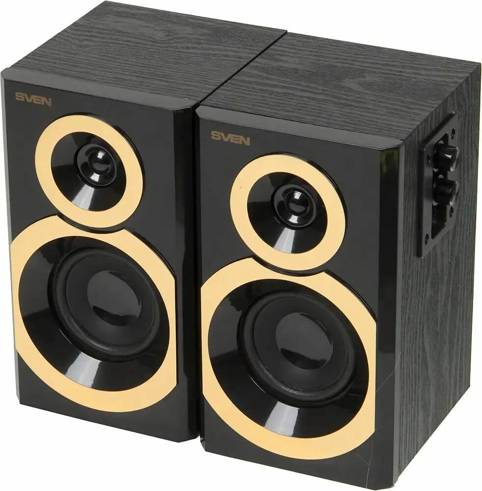 Колонки Sven SPS-619 GOLD, 2.0, золотистый/ черный sv-0120619gd