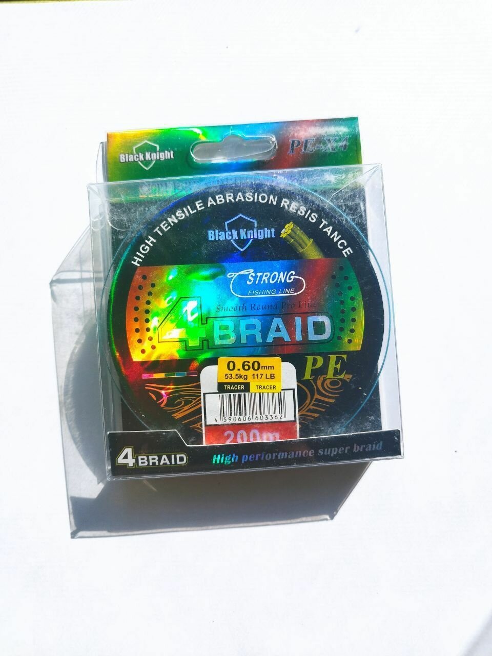 Шнур для рыбалки 4 BRAID голубой , 200 м, диаметр 0,6 мм, разрывная нагрузка 53.5 кг