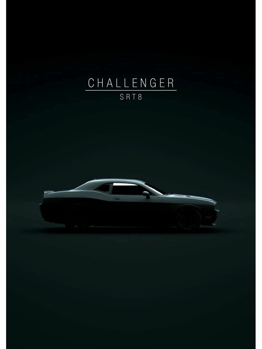 Постер "Minimalist Car. Dodge Challenger SRT8"