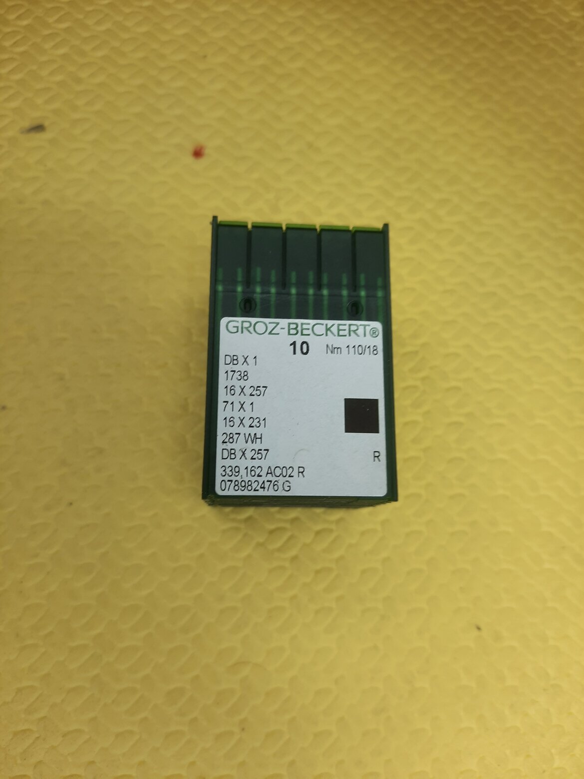 20шт Промышленных швейных игл GROZ Beckert DBx1 1738 16x257 71x1 16x231 287 WH DBx257 R №110/18