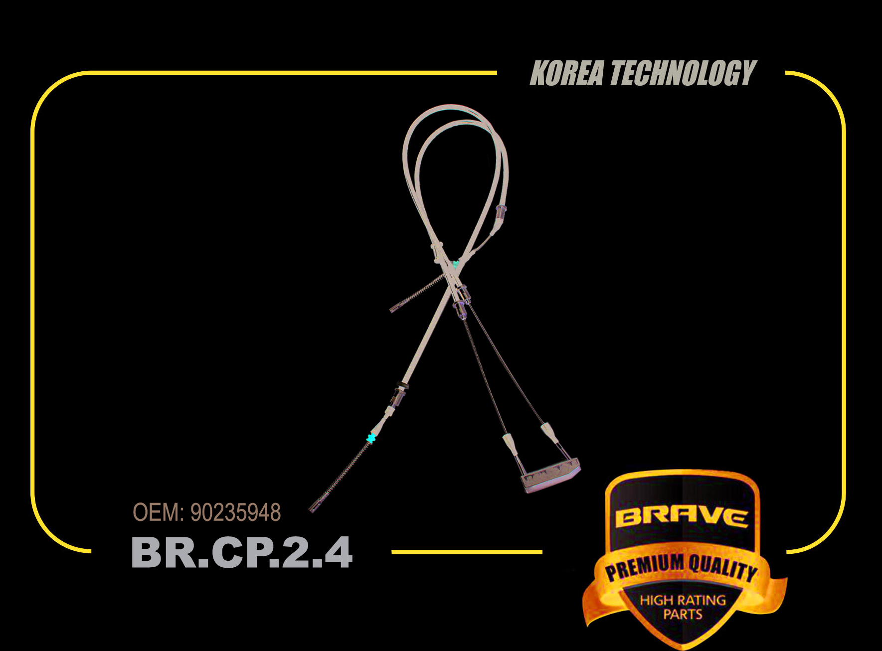 Brave BR. CP.2.4 (BRCP24_BR8) трос ручного тормоза br. cp.2.4 90235948 Daewoo (Дэу) nexia