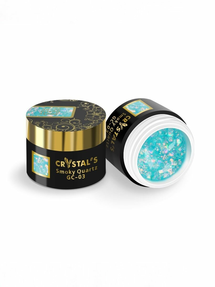 Nail Club Гель-краска для ногтей с блестками GC-03 Smoky Quartz 5 мл