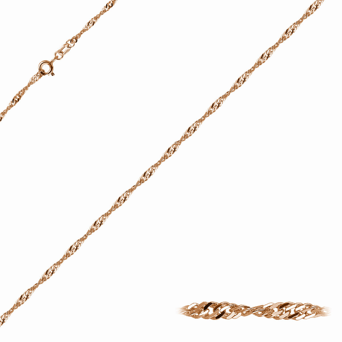 Браслет-цепочка, серебро, 925 проба, золочение