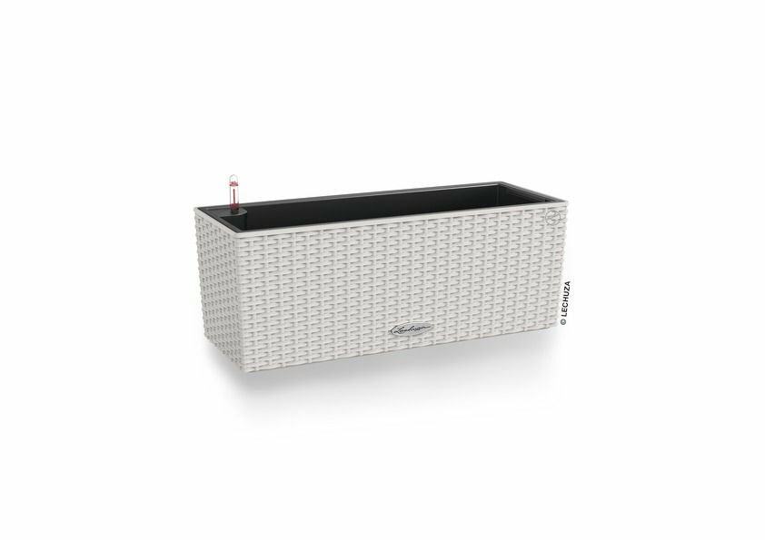 Кашпо с автополивом Lechuza Balconera Cottage 50, Д50 Ш19 В19 см, светло-серое матовое / Балконный горшок Лечуза 8 л.