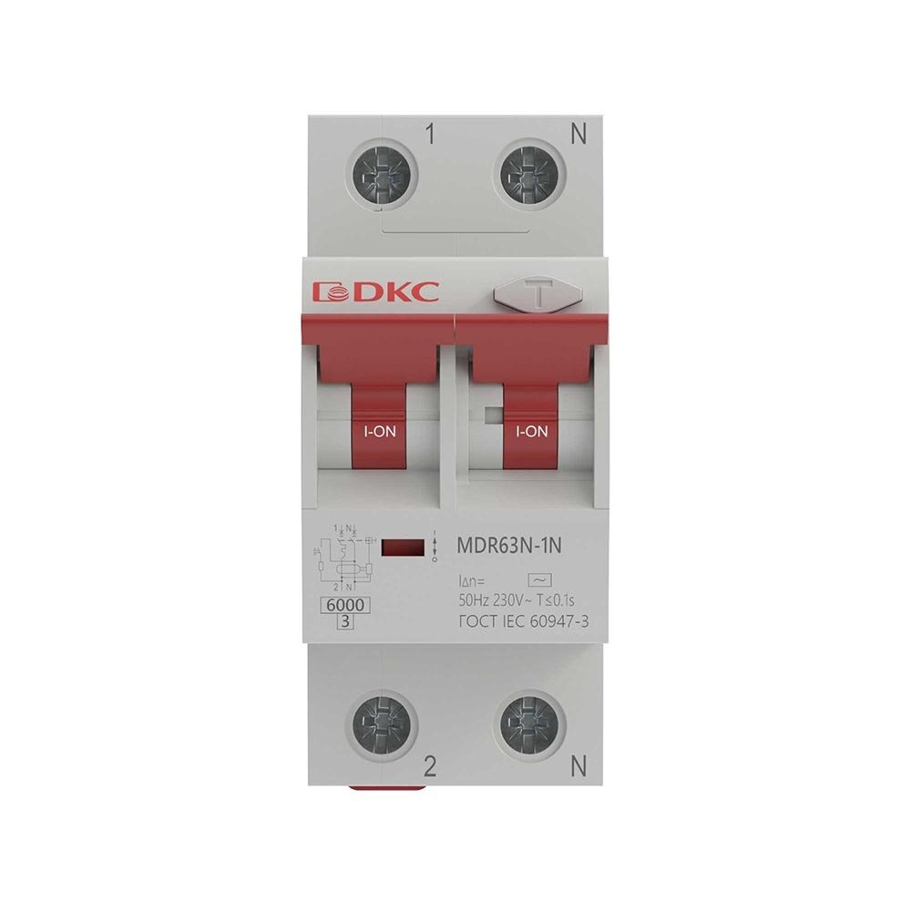 Автомат дифференциальный DKC Yon Max 32А 30 мА 1P+N тип A 6 кА (MDR63N-1N2C32-A)