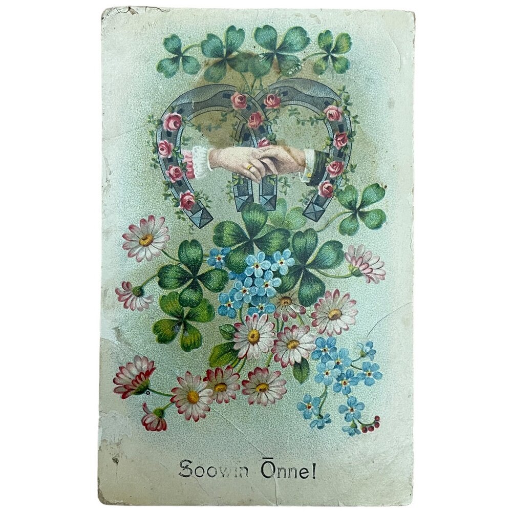 Почтовая открытка "Поздравляю!" 1900-1910 гг. Германия