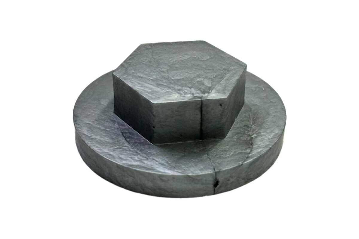 НАЮ Колпачки декоративные для гаек и болтов М20 под ключ 30 - 10шт, цвет серебристый цинк М20цинк