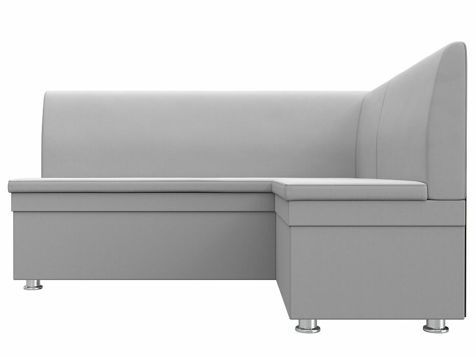 Диван кухонный угловой Уют правый угол, экокожа, механизм нераскладной, белый, 150x125x88см. Хит Диванов