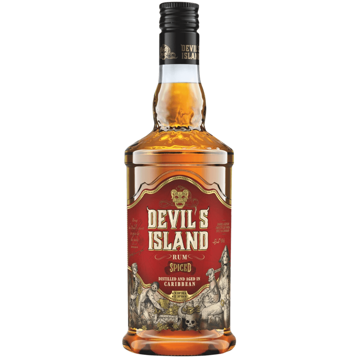 Ром Devil’s Island Spiced, темный, 1 л, 37,5% об, Доминикана