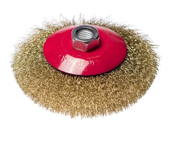 Щетка-крацовка для УШМ, тарелка, Hobbi, М14, 115 мм